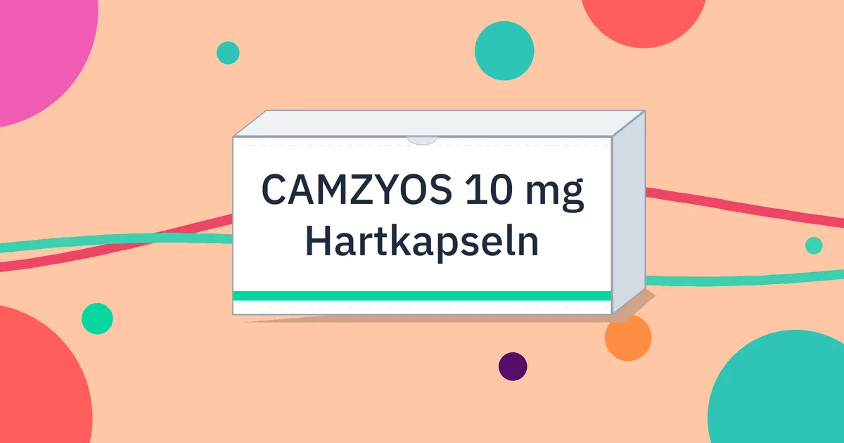 Symbolbild: Packung mit der Aufschrift CAMZYOS 10 mg Hartkapseln (PZN 18030409) – Verfügbarkeit und Bezug in Apotheken in Frankfurt am Main