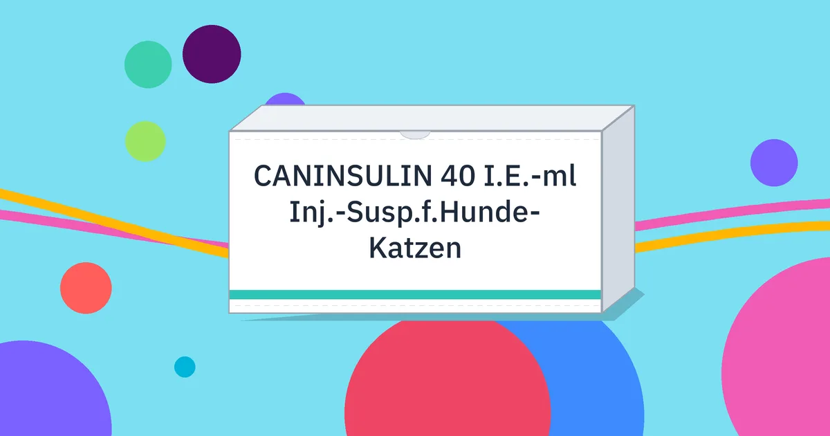 Symbolbild: Packung mit der Aufschrift CANINSULIN 40 I.E.-ml Inj.-Susp.f.Hunde-Katzen (PZN 02804168) – Verfügbarkeit und Bezug in Apotheken in Frankfurt am Main