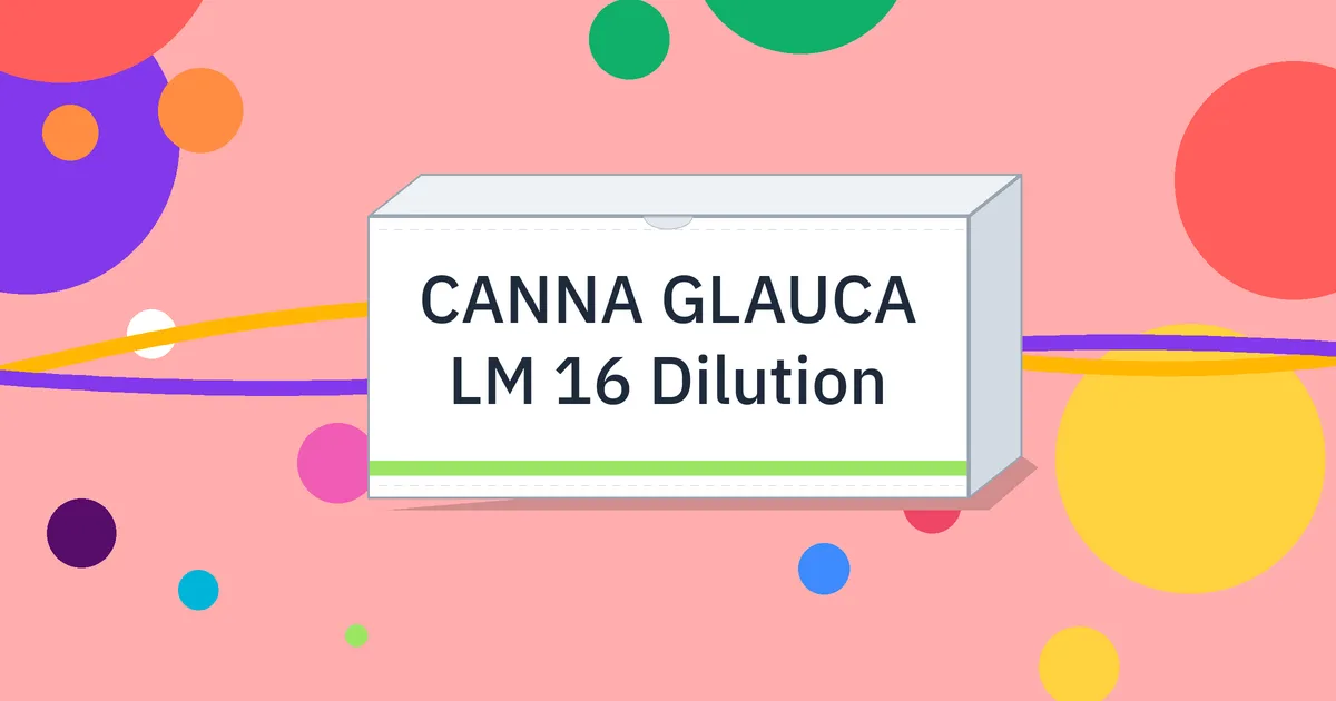 Symbolbild: Packung mit der Aufschrift CANNA GLAUCA LM 16 Dilution (PZN 13413034) – Verfügbarkeit und Bezug in Apotheken in Frankfurt am Main