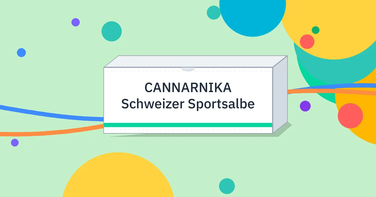 Symbolbild: Packung mit der Aufschrift CANNARNIKA Schweizer Sportsalbe (PZN 17839356) – Verfügbarkeit und Bezug in Apotheken in Frankfurt am Main