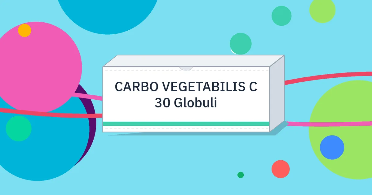 Symbolbild: Packung mit der Aufschrift CARBO VEGETABILIS C 30 Globuli (PZN 02895774) – Verfügbarkeit und Bezug in Apotheken in Frankfurt am Main