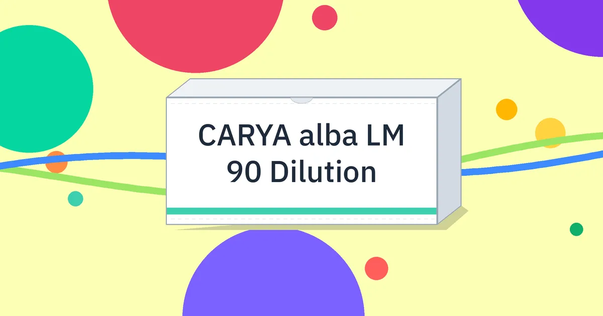 Symbolbild: Packung mit der Aufschrift CARYA alba LM 90 Dilution (PZN 13431776) – Verfügbarkeit und Bezug in Apotheken in Frankfurt am Main