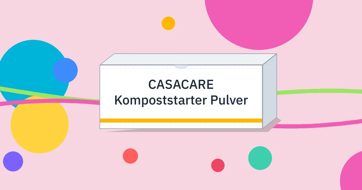 Symbolbild: Packung mit der Aufschrift CASACARE Kompoststarter Pulver (PZN 12537596) – Verfügbarkeit und Bezug in Apotheken in Frankfurt am Main