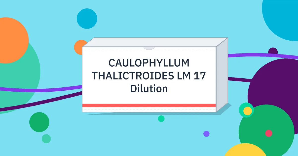 Symbolbild: Packung mit der Aufschrift CAULOPHYLLUM THALICTROIDES LM 17 Dilution (PZN 13434846) – Verfügbarkeit und Bezug in Apotheken in Frankfurt am Main