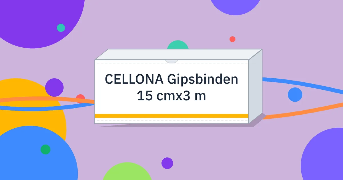 Symbolbild: Packung mit der Aufschrift CELLONA Gipsbinden 15 cmx3 m (PZN 03150881) – Verfügbarkeit und Bezug in Apotheken in Frankfurt am Main