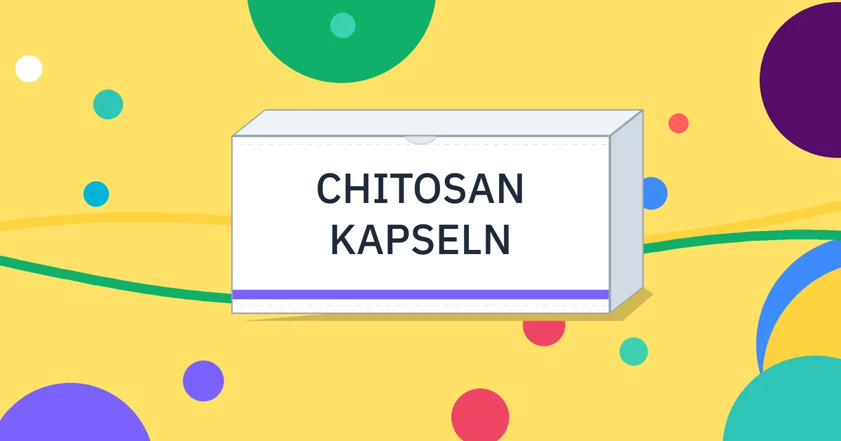 Symbolbild: Packung mit der Aufschrift CHITOSAN KAPSELN (PZN 17876860) – Verfügbarkeit und Bezug in Apotheken in Frankfurt am Main