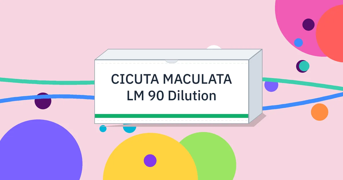 Symbolbild: Packung mit der Aufschrift CICUTA MACULATA LM 90 Dilution (PZN 12818527) – Verfügbarkeit und Bezug in Apotheken in Frankfurt am Main