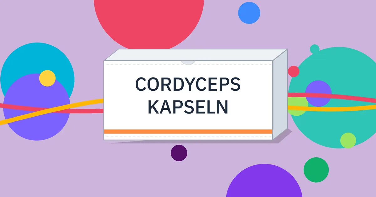 Symbolbild: Packung mit der Aufschrift CORDYCEPS KAPSELN (PZN 15639015) – Verfügbarkeit und Bezug in Apotheken in Frankfurt am Main