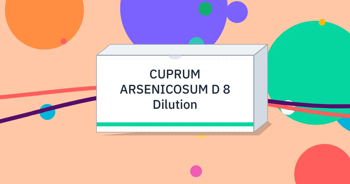 Symbolbild: Packung mit der Aufschrift CUPRUM ARSENICOSUM D 8 Dilution (PZN 02127816) – Verfügbarkeit und Bezug in Apotheken in Frankfurt am Main
