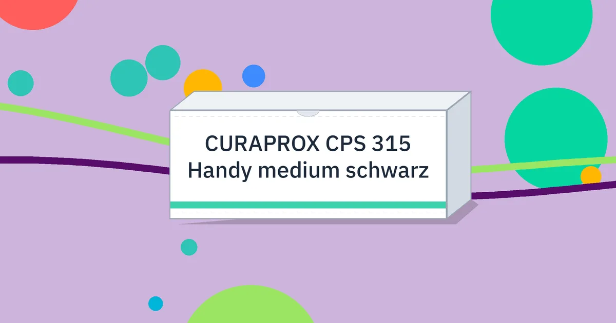 Symbolbild: Packung mit der Aufschrift CURAPROX CPS 315 Handy medium schwarz (PZN 05014219) – Verfügbarkeit und Bezug in Apotheken in Frankfurt am Main
