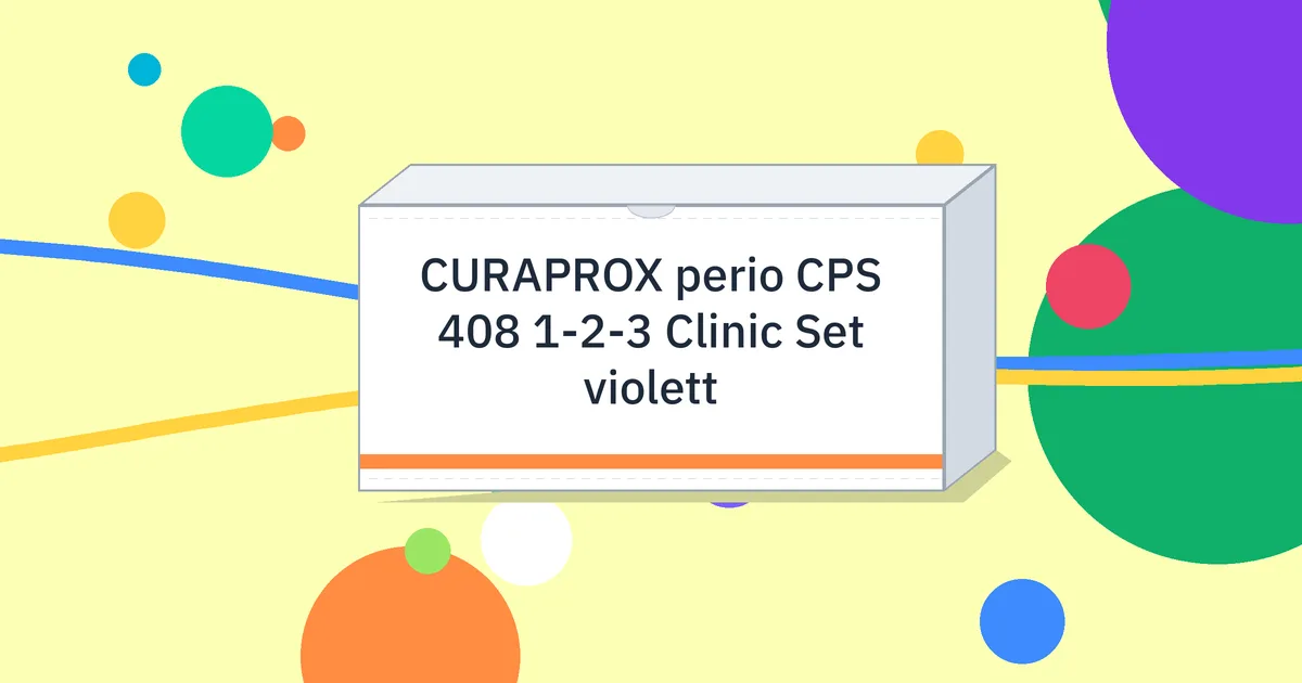 Symbolbild: Packung mit der Aufschrift CURAPROX perio CPS 408 1-2-3 Clinic Set violett (PZN 16242834) – Verfügbarkeit und Bezug in Apotheken in Frankfurt am Main