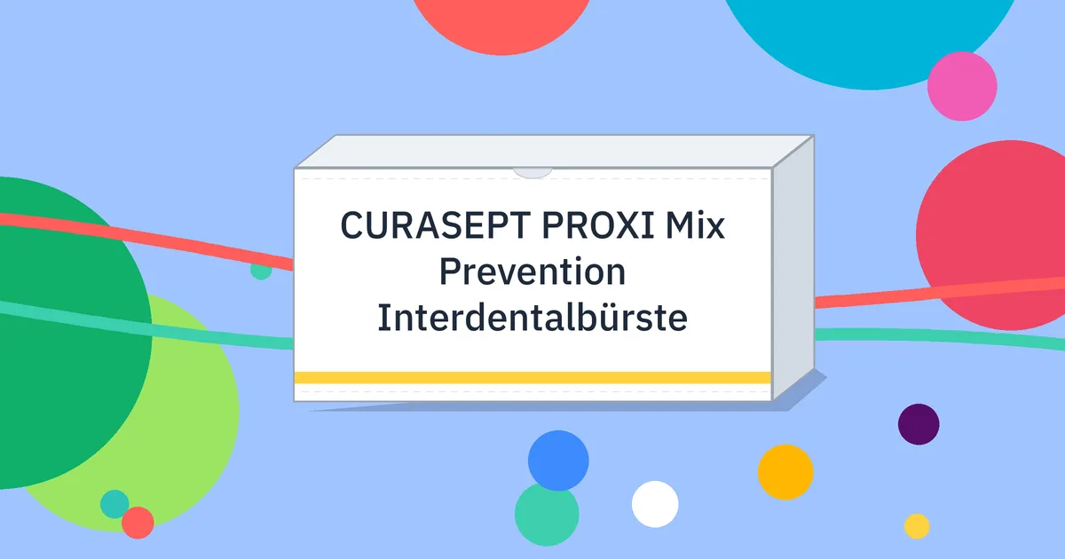 Symbolbild: Packung mit der Aufschrift CURASEPT PROXI Mix Prevention Interdentalbürste (PZN 17607700) – Verfügbarkeit und Bezug in Apotheken in Frankfurt am Main