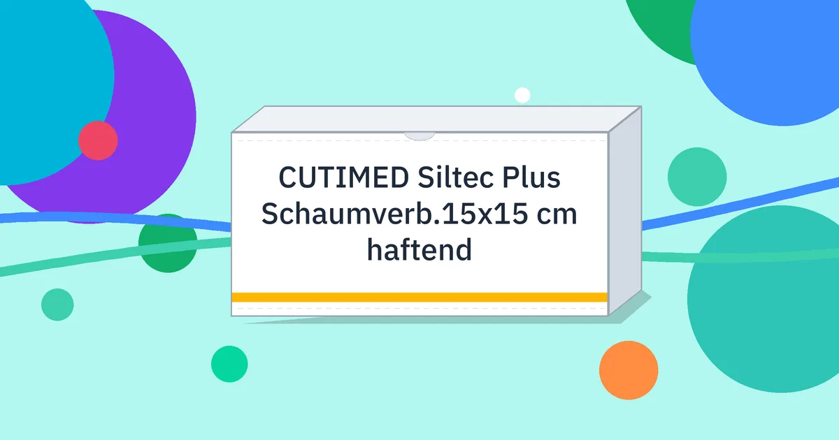 Symbolbild: Packung mit der Aufschrift CUTIMED Siltec Plus Schaumverb.15x15 cm haftend (PZN 16828600) – Verfügbarkeit und Bezug in Apotheken in Frankfurt am Main