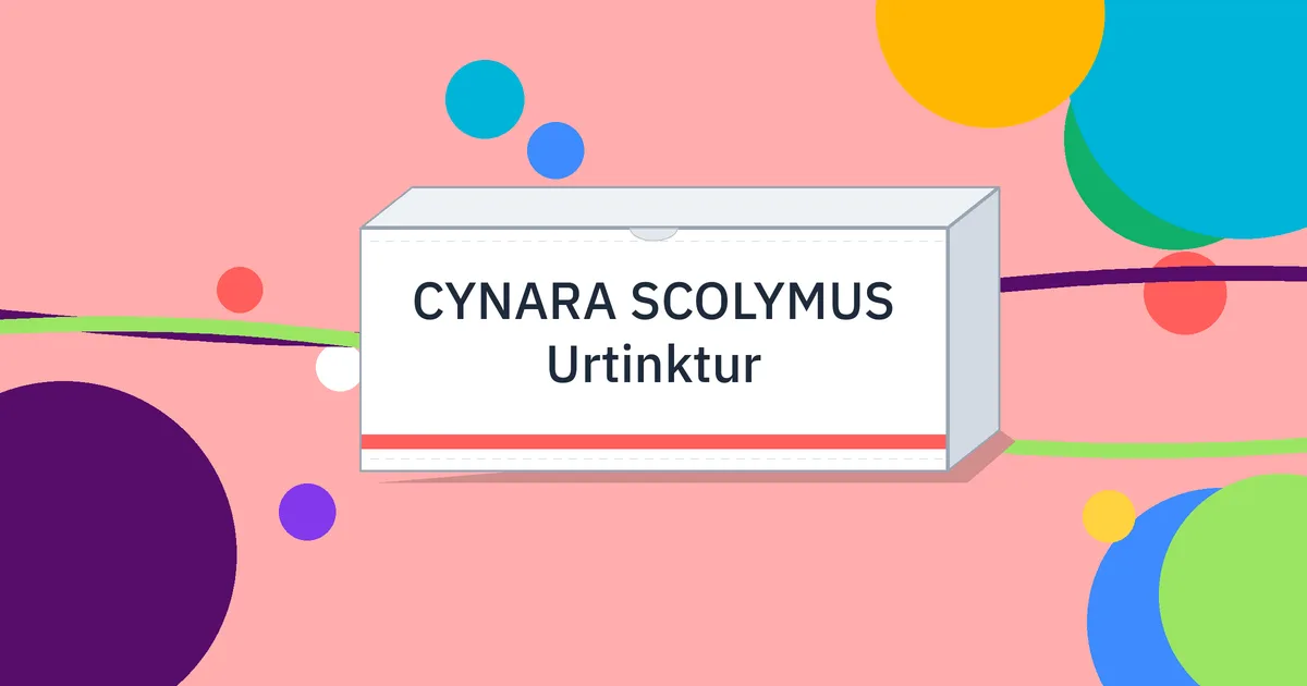 Symbolbild: Packung mit der Aufschrift CYNARA SCOLYMUS Urtinktur (PZN 02113582) – Verfügbarkeit und Bezug in Apotheken in Frankfurt am Main