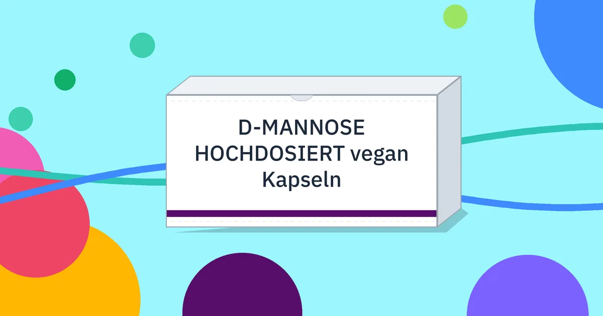 Symbolbild: Packung mit der Aufschrift D-MANNOSE HOCHDOSIERT vegan Kapseln (PZN 17841301) – Verfügbarkeit und Bezug in Apotheken in Frankfurt am Main