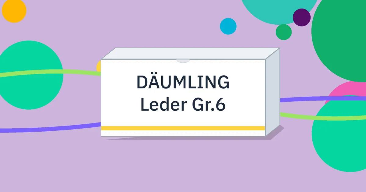 Symbolbild: Packung mit der Aufschrift DÄUMLING Leder Gr.6 (PZN 08517197) – Verfügbarkeit und Bezug in Apotheken in Frankfurt am Main