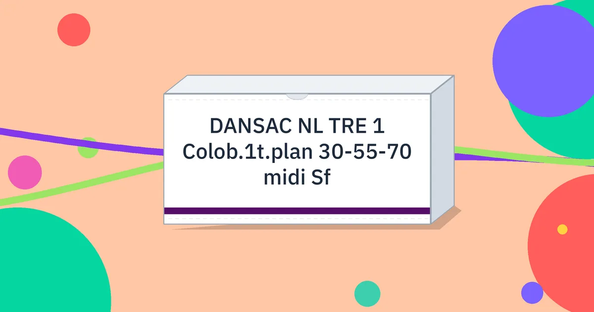 Symbolbild: Packung mit der Aufschrift DANSAC NL TRE 1 Colob.1t.plan 30-55-70 midi Sf (PZN 16197306) – Verfügbarkeit und Bezug in Apotheken in Frankfurt am Main