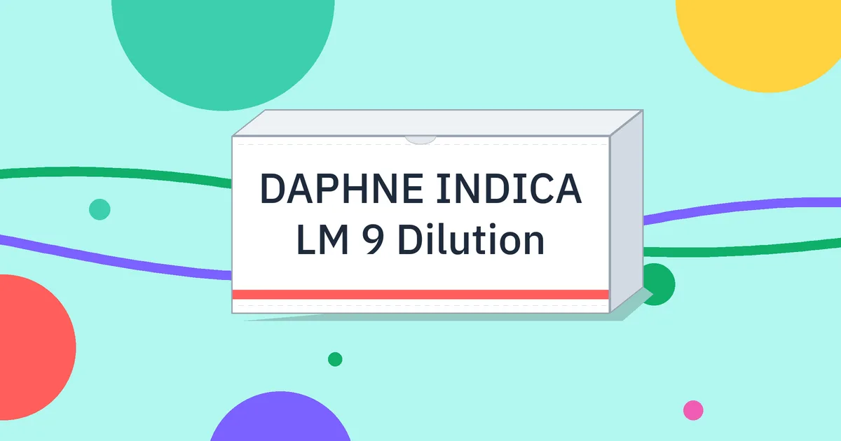 Symbolbild: Packung mit der Aufschrift DAPHNE INDICA LM 9 Dilution (PZN 13461435) – Verfügbarkeit und Bezug in Apotheken in Frankfurt am Main