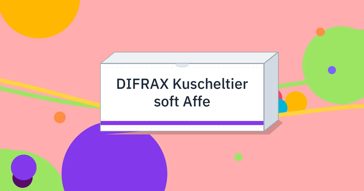 Symbolbild: Packung mit der Aufschrift DIFRAX Kuscheltier soft Affe (PZN 12518788) – Verfügbarkeit und Bezug in Apotheken in Frankfurt am Main