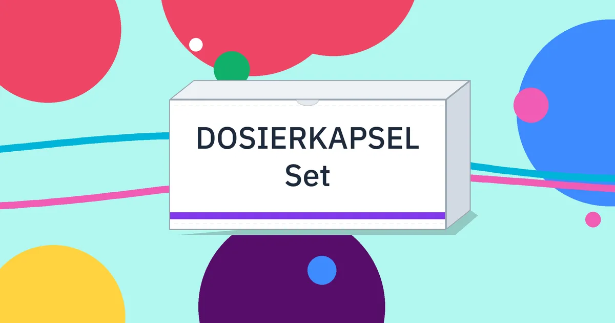 Symbolbild: Packung mit der Aufschrift DOSIERKAPSEL Set (PZN 15657208) – Verfügbarkeit und Bezug in Apotheken in Frankfurt am Main
