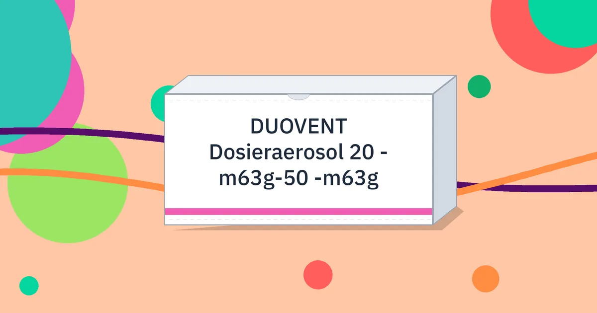 Symbolbild: Packung mit der Aufschrift DUOVENT Dosieraerosol 20 -m63g-50 -m63g (PZN 14384665) – Verfügbarkeit und Bezug in Apotheken in Frankfurt am Main