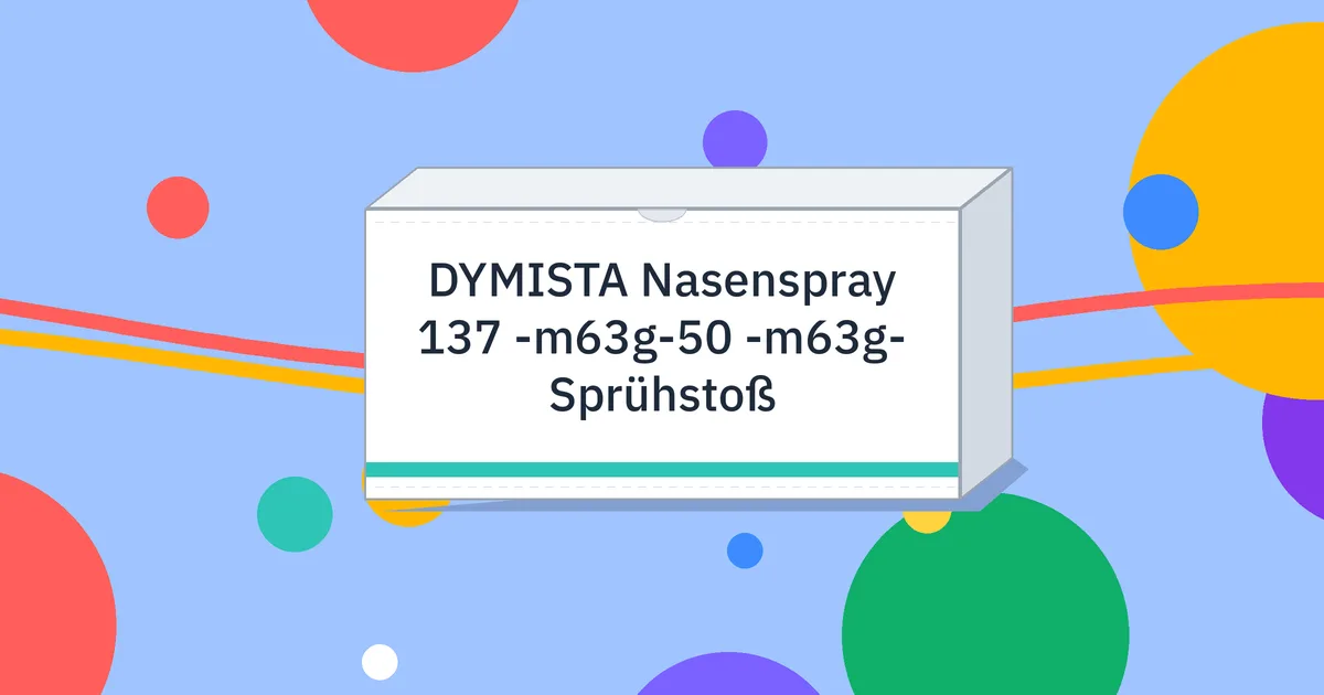 Symbolbild: Packung mit der Aufschrift DYMISTA Nasenspray 137 -m63g-50 -m63g-Sprühstoß (PZN 17370474) – Verfügbarkeit und Bezug in Apotheken in Frankfurt am Main