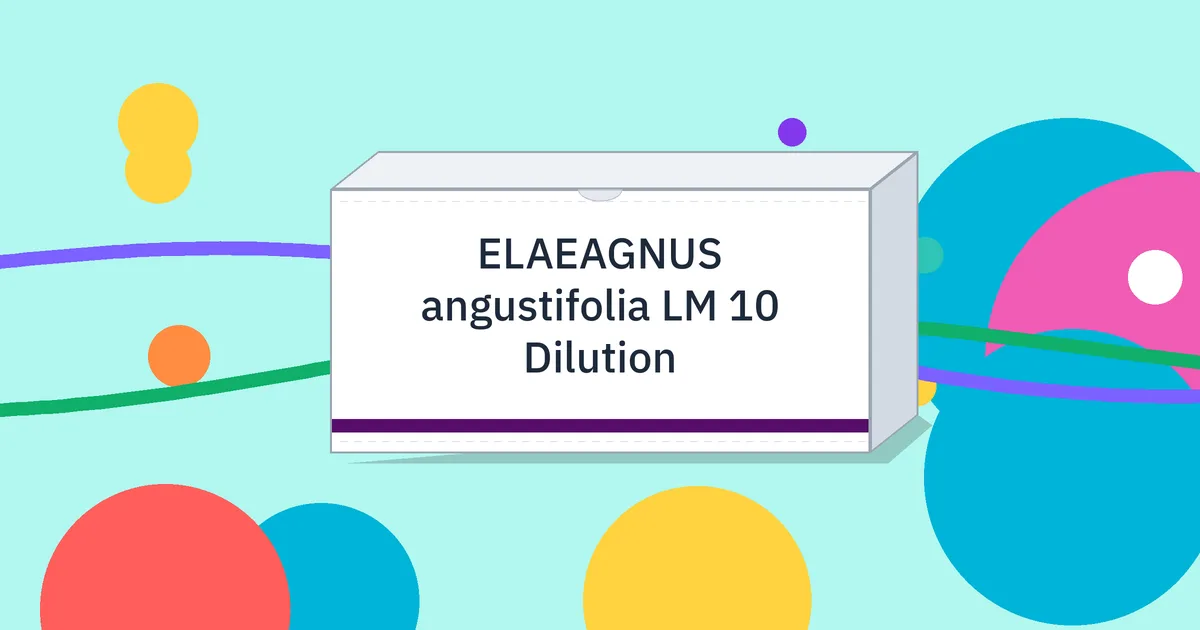 Symbolbild: Packung mit der Aufschrift ELAEAGNUS angustifolia LM 10 Dilution (PZN 13469307) – Verfügbarkeit und Bezug in Apotheken in Frankfurt am Main