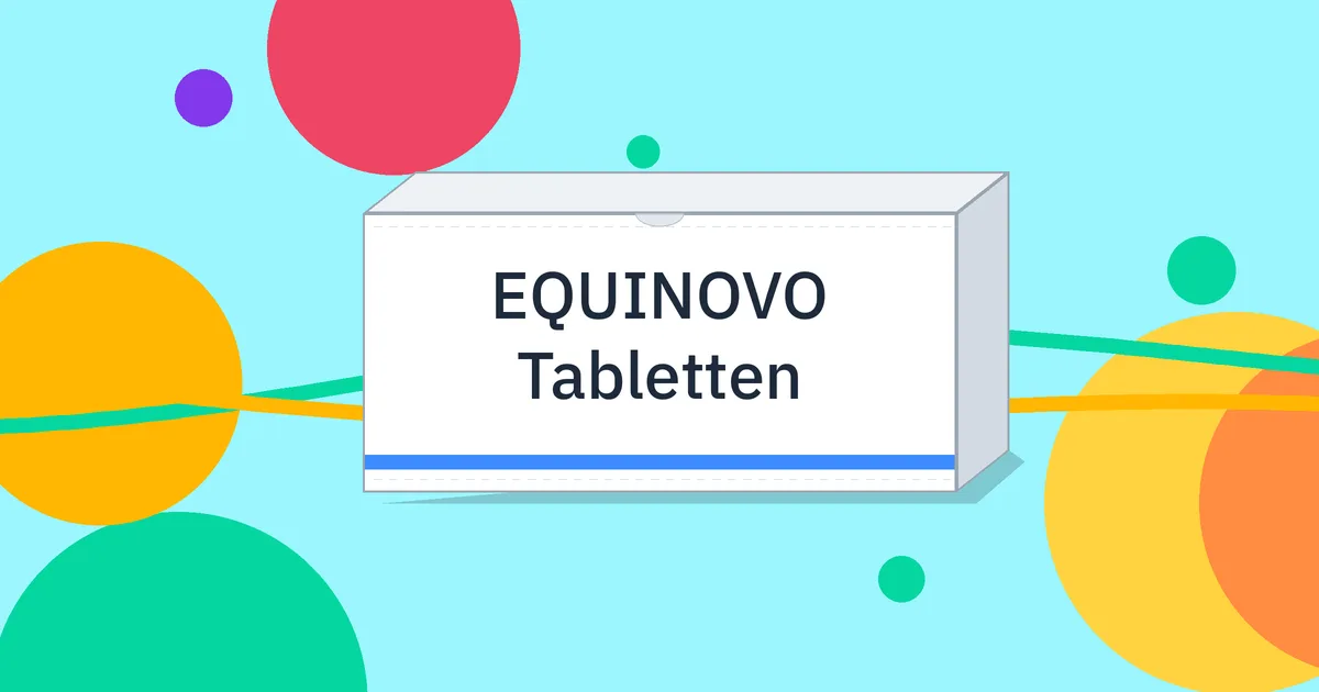Symbolbild: Packung mit der Aufschrift EQUINOVO Tabletten (PZN 08820547) – Verfügbarkeit und Bezug in Apotheken in Frankfurt am Main