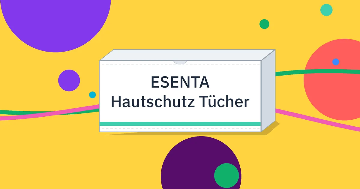 Symbolbild: Packung mit der Aufschrift ESENTA Hautschutz Tücher (PZN 16866664) – Verfügbarkeit und Bezug in Apotheken in Frankfurt am Main