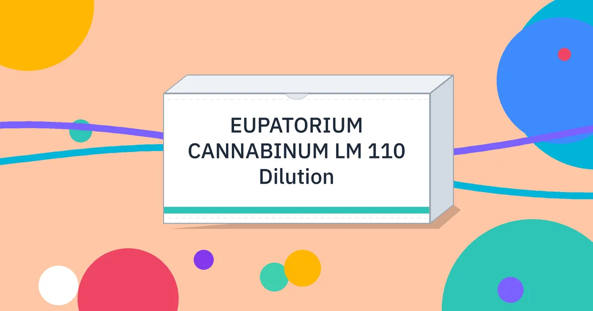 Symbolbild: Packung mit der Aufschrift EUPATORIUM CANNABINUM LM 110 Dilution (PZN 12846067) – Verfügbarkeit und Bezug in Apotheken in Frankfurt am Main