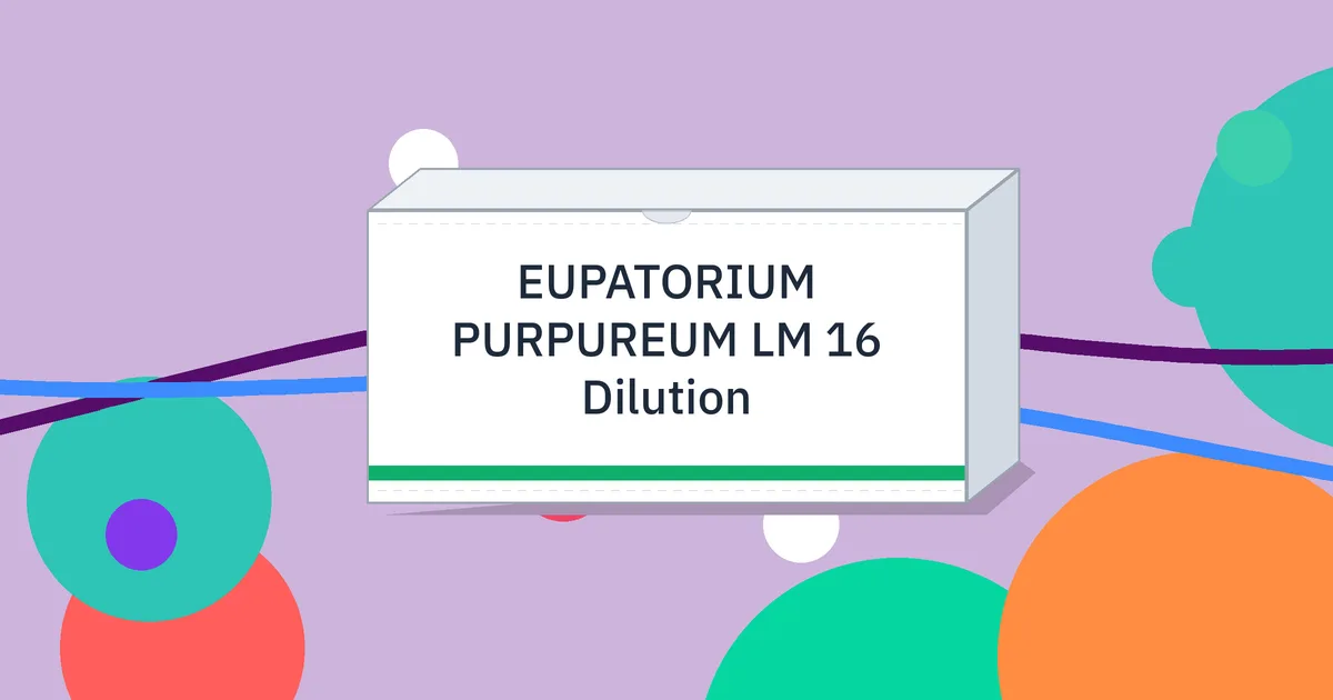 Symbolbild: Packung mit der Aufschrift EUPATORIUM PURPUREUM LM 16 Dilution (PZN 13481432) – Verfügbarkeit und Bezug in Apotheken in Frankfurt am Main