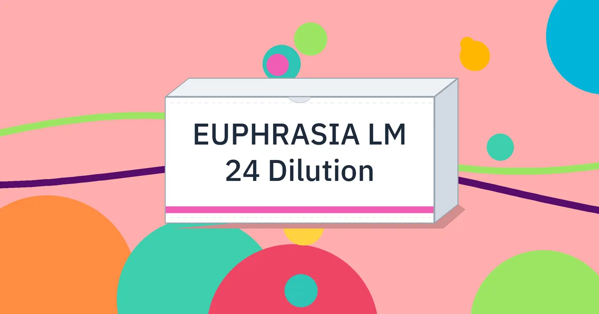 Symbolbild: Packung mit der Aufschrift EUPHRASIA LM 24 Dilution (PZN 12846765) – Verfügbarkeit und Bezug in Apotheken in Frankfurt am Main