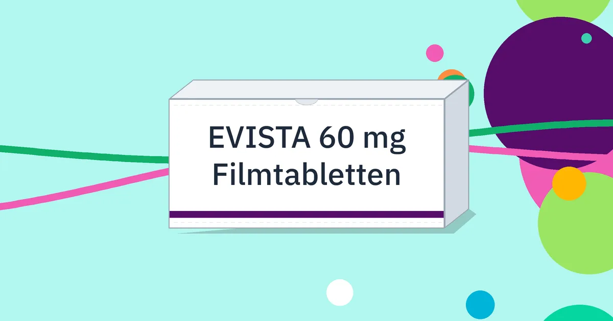Symbolbild: Packung mit der Aufschrift EVISTA 60 mg Filmtabletten (PZN 00264130) – Verfügbarkeit und Bezug in Apotheken in Frankfurt am Main