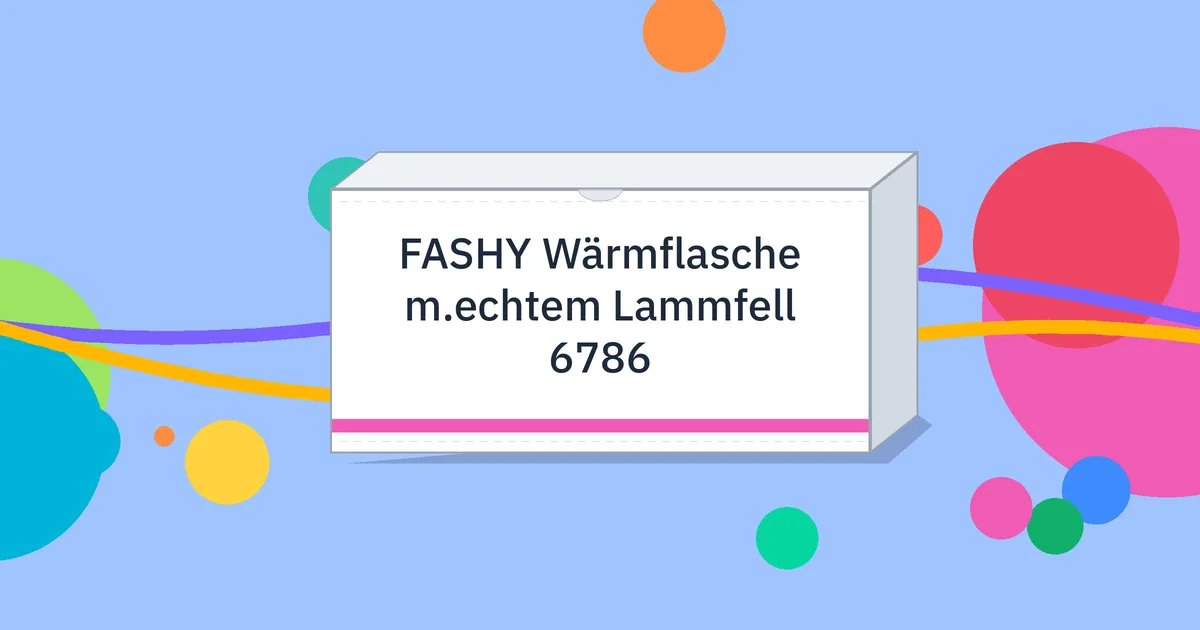 Symbolbild: Packung mit der Aufschrift FASHY Wärmflasche m.echtem Lammfell 6786 (PZN 07131656) – Verfügbarkeit und Bezug in Apotheken in Frankfurt am Main