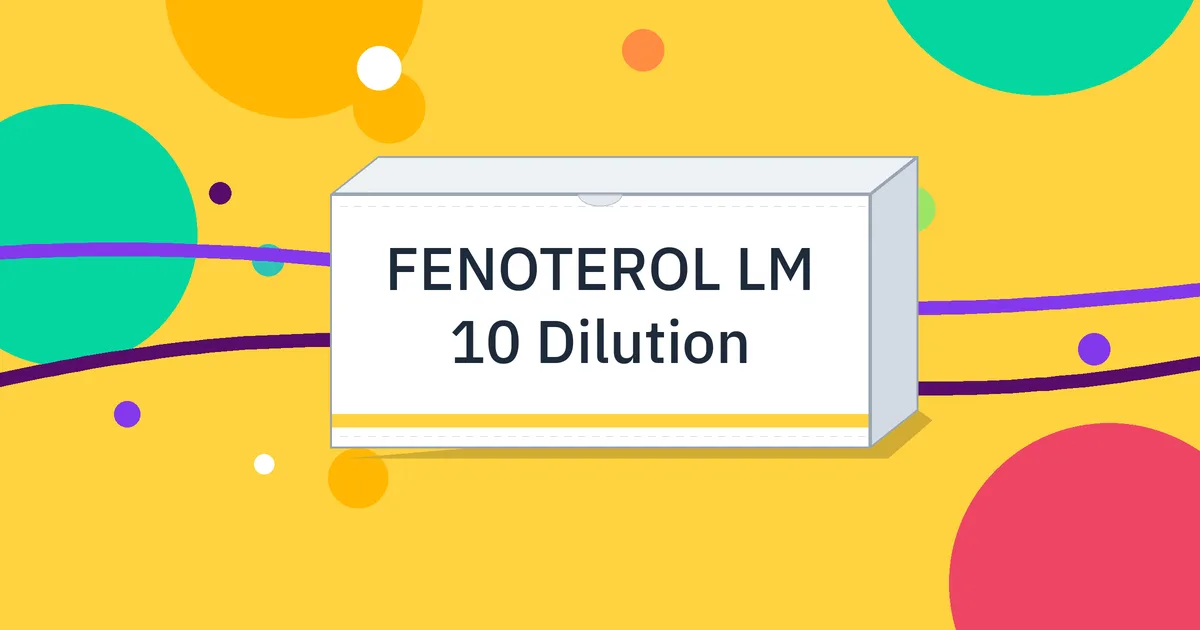 Symbolbild: Packung mit der Aufschrift FENOTEROL LM 10 Dilution (PZN 12847061) – Verfügbarkeit und Bezug in Apotheken in Frankfurt am Main