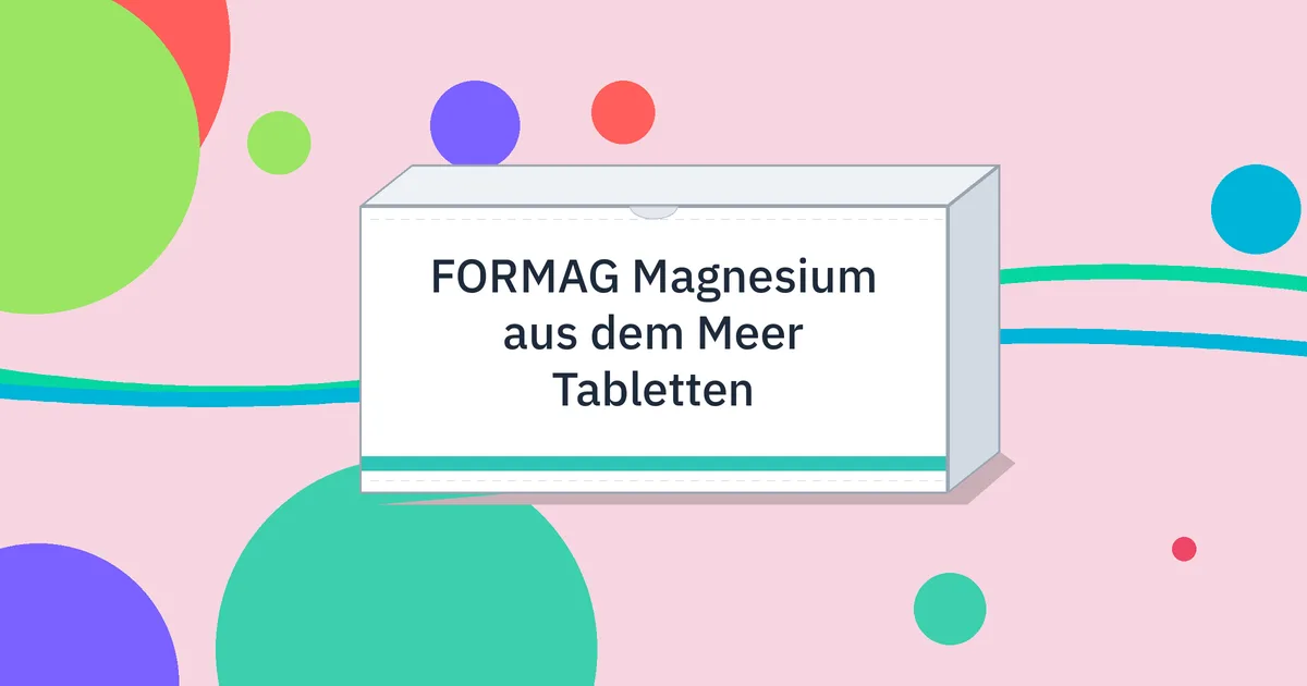 Symbolbild: Packung mit der Aufschrift FORMAG Magnesium aus dem Meer Tabletten (PZN 20394136) – Verfügbarkeit und Bezug in Apotheken in Frankfurt am Main