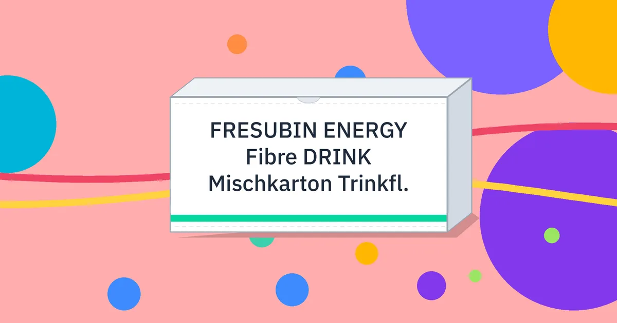 Symbolbild: Packung mit der Aufschrift FRESUBIN ENERGY Fibre DRINK Mischkarton Trinkfl. (PZN 18789933) – Verfügbarkeit und Bezug in Apotheken in Frankfurt am Main