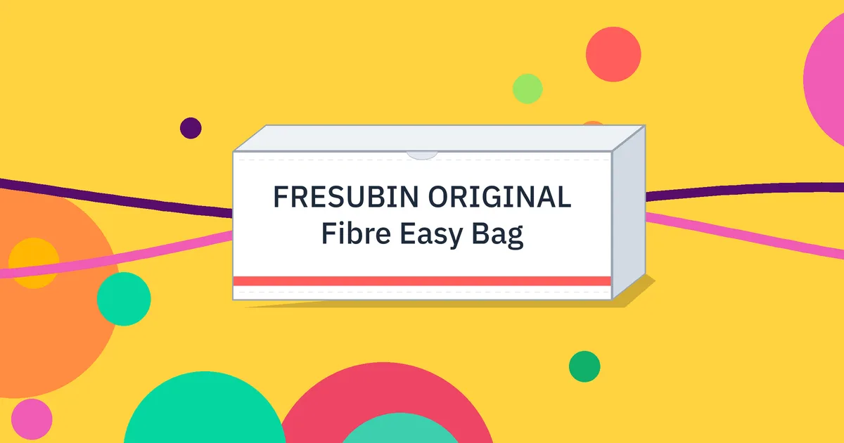 Symbolbild: Packung mit der Aufschrift FRESUBIN ORIGINAL Fibre Easy Bag (PZN 01406017) – Verfügbarkeit und Bezug in Apotheken in Frankfurt am Main