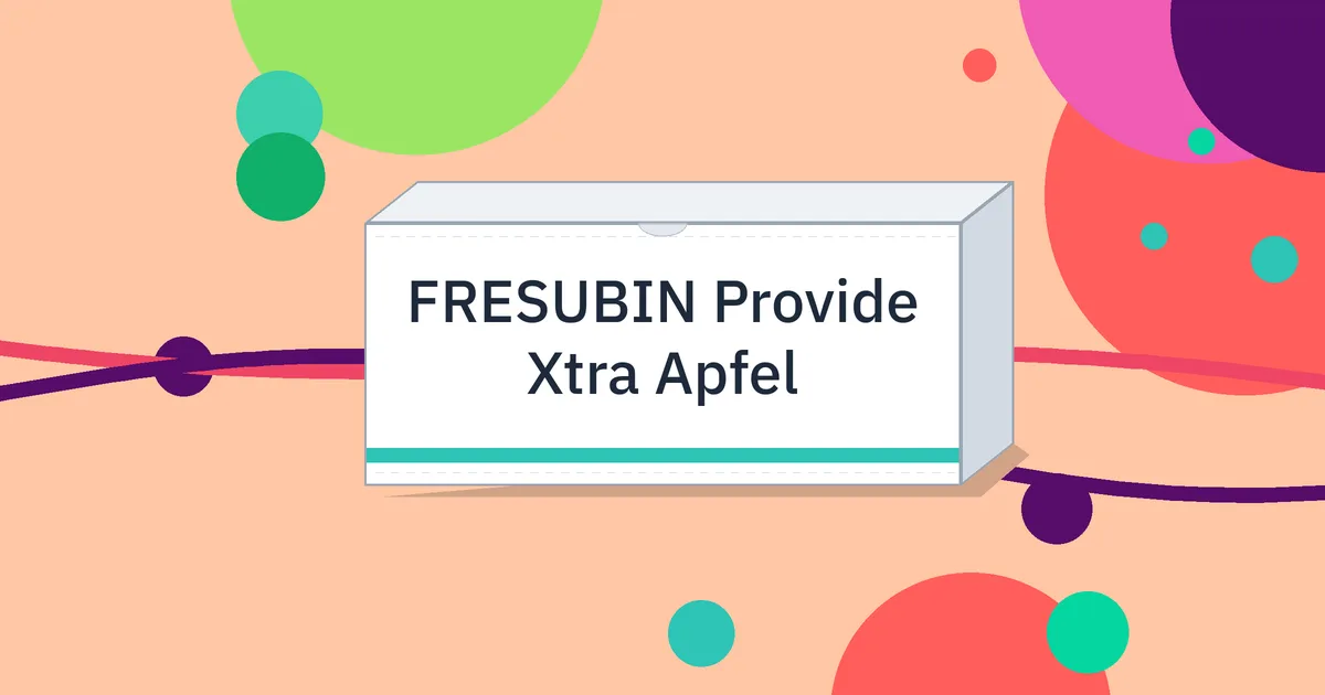Symbolbild: Packung mit der Aufschrift FRESUBIN Provide Xtra Apfel (PZN 11592067) – Verfügbarkeit und Bezug in Apotheken in Frankfurt am Main