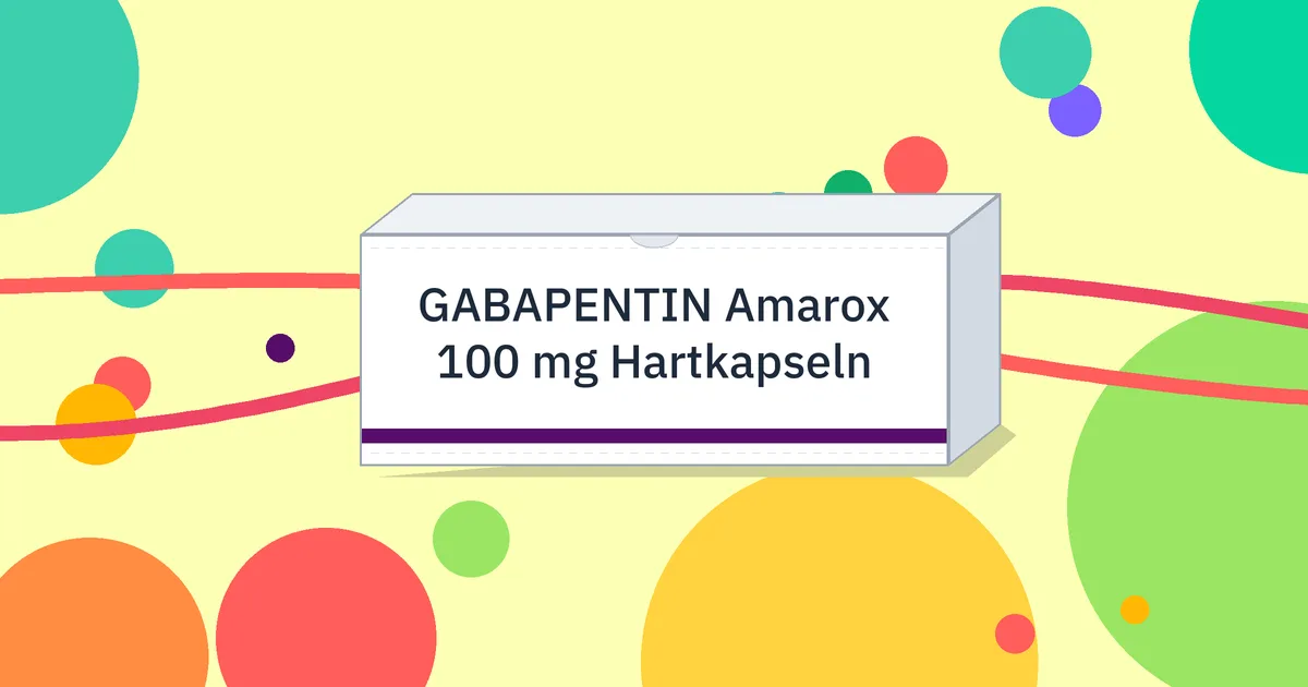 Symbolbild: Packung mit der Aufschrift GABAPENTIN Amarox 100 mg Hartkapseln (PZN 18181841) – Verfügbarkeit und Bezug in Apotheken in Frankfurt am Main