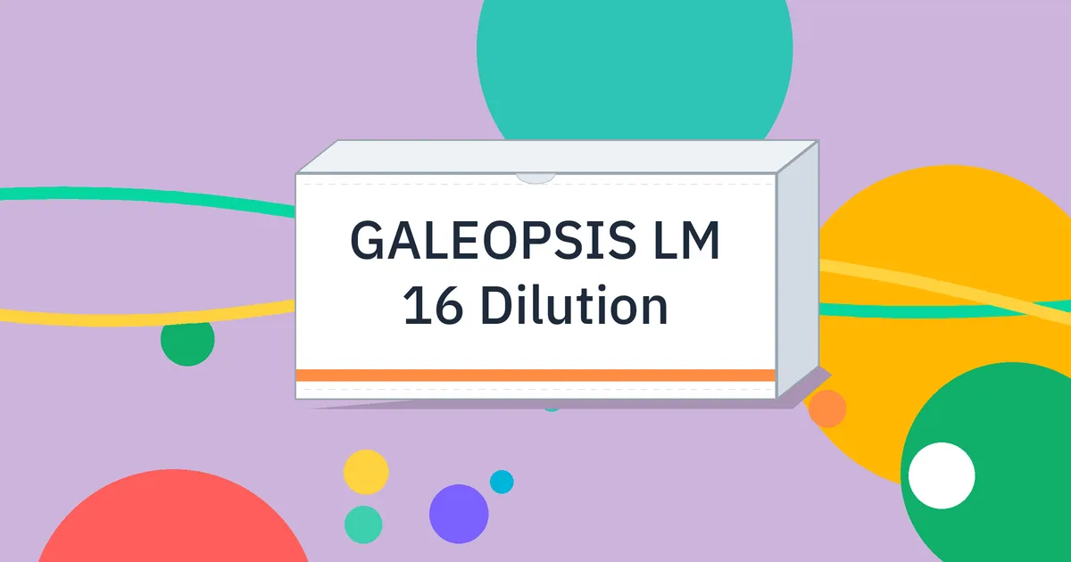 Symbolbild: Packung mit der Aufschrift GALEOPSIS LM 16 Dilution (PZN 13496244) – Verfügbarkeit und Bezug in Apotheken in Frankfurt am Main