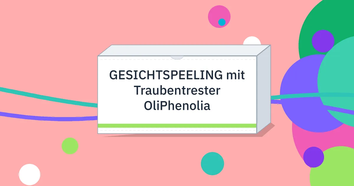 Symbolbild: Packung mit der Aufschrift GESICHTSPEELING mit Traubentrester OliPhenolia (PZN 19623376) – Verfügbarkeit und Bezug in Apotheken in Frankfurt am Main