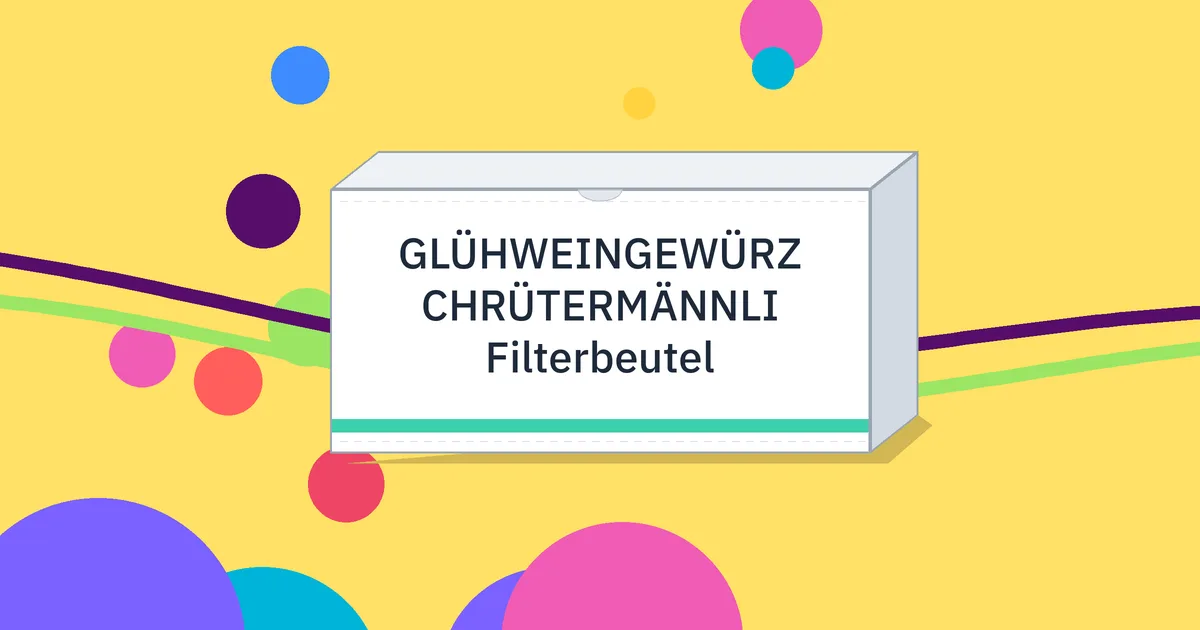 Symbolbild: Packung mit der Aufschrift GLÜHWEINGEWÜRZ CHRÜTERMÄNNLI Filterbeutel (PZN 11011656) – Verfügbarkeit und Bezug in Apotheken in Frankfurt am Main