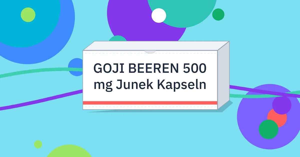 Symbolbild: Packung mit der Aufschrift GOJI BEEREN 500 mg Junek Kapseln (PZN 10051240) – Verfügbarkeit und Bezug in Apotheken in Frankfurt am Main