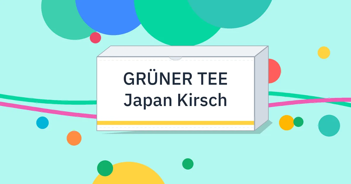 Symbolbild: Packung mit der Aufschrift GRÜNER TEE Japan Kirsch (PZN 00051523) – Verfügbarkeit und Bezug in Apotheken in Frankfurt am Main