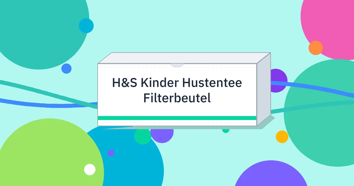 Symbolbild: Packung mit der Aufschrift H&S Kinder Hustentee Filterbeutel (PZN 18437921) – Verfügbarkeit und Bezug in Apotheken in Frankfurt am Main