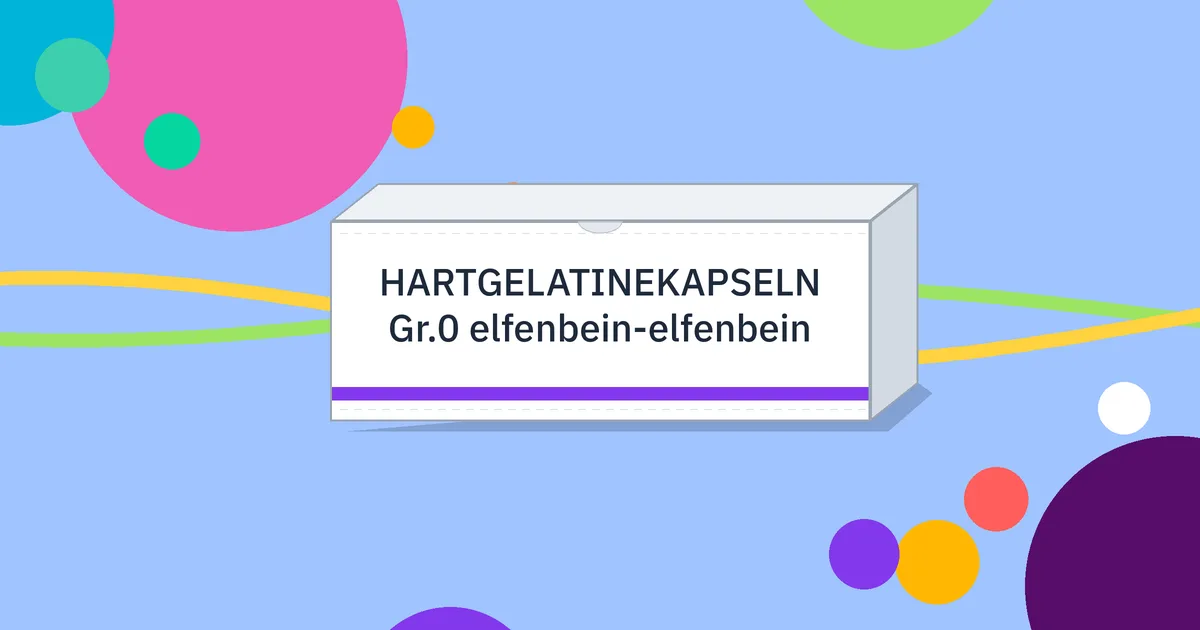Symbolbild: Packung mit der Aufschrift HARTGELATINEKAPSELN Gr.0 elfenbein-elfenbein (PZN 17858000) – Verfügbarkeit und Bezug in Apotheken in Frankfurt am Main