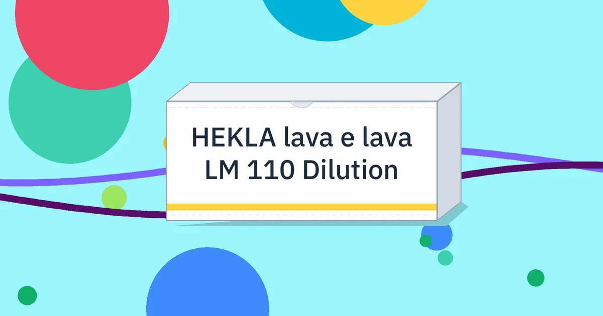 Symbolbild: Packung mit der Aufschrift HEKLA lava e lava LM 110 Dilution (PZN 12800786) – Verfügbarkeit und Bezug in Apotheken in Frankfurt am Main