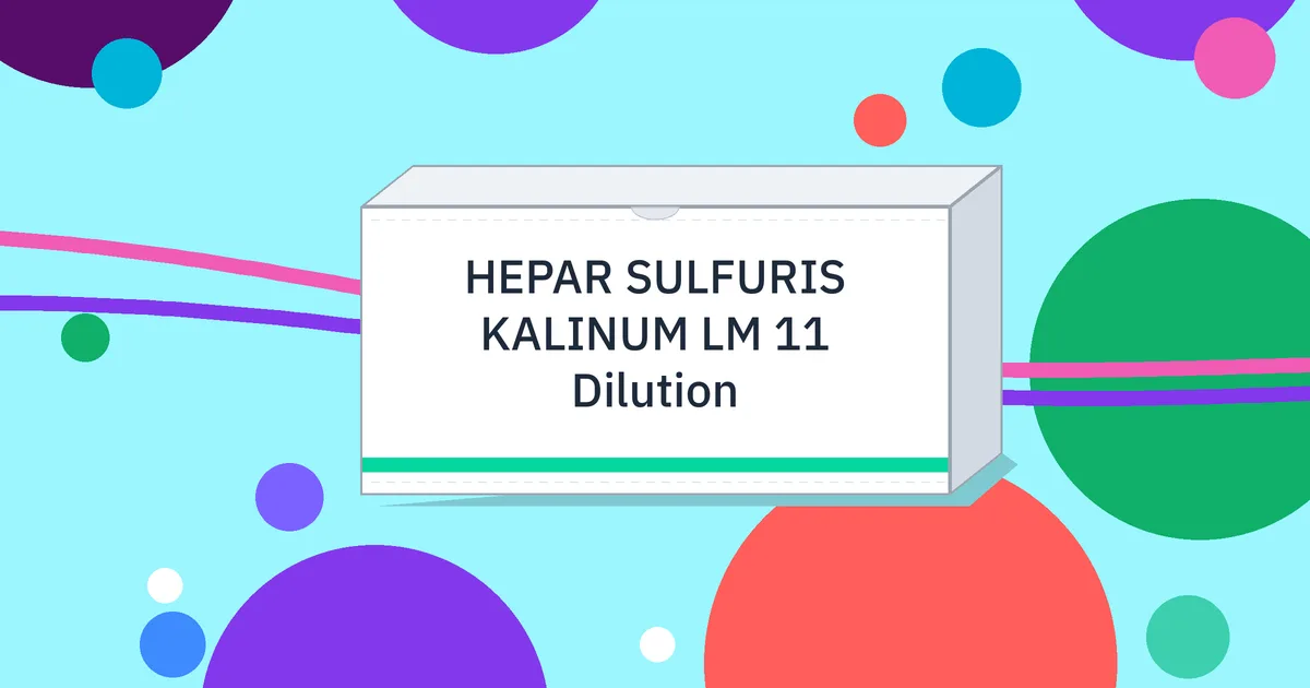 Symbolbild: Packung mit der Aufschrift HEPAR SULFURIS KALINUM LM 11 Dilution (PZN 12887853) – Verfügbarkeit und Bezug in Apotheken in Frankfurt am Main