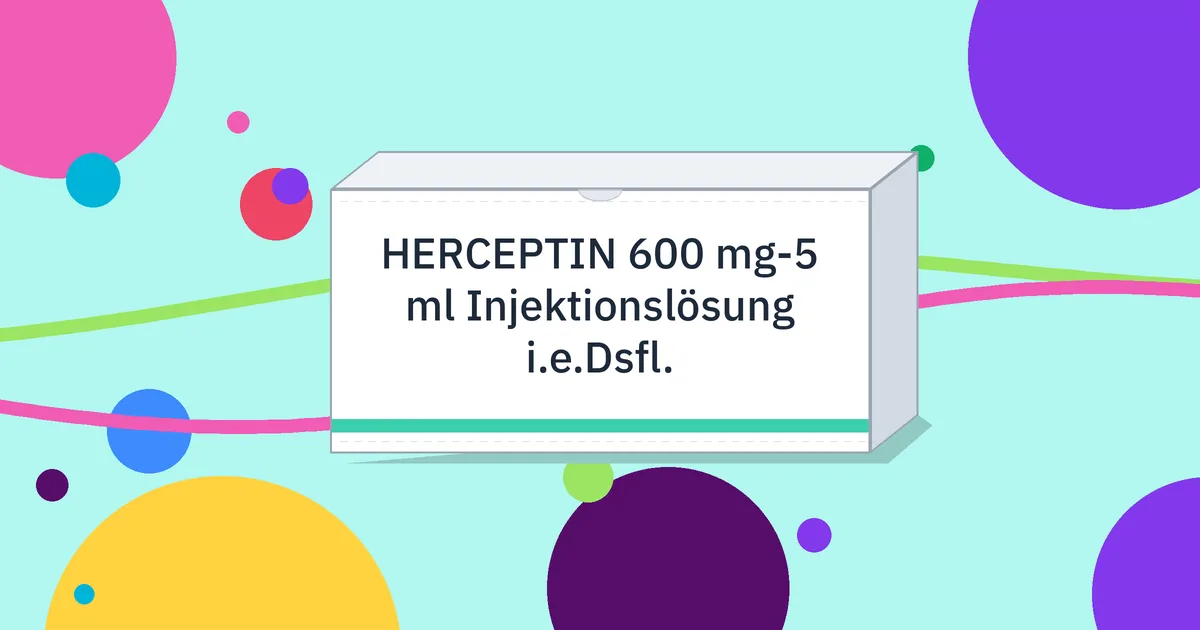 Symbolbild: Packung mit der Aufschrift HERCEPTIN 600 mg-5 ml Injektionslösung i.e.Dsfl. (PZN 11563798) – Verfügbarkeit und Bezug in Apotheken in Frankfurt am Main